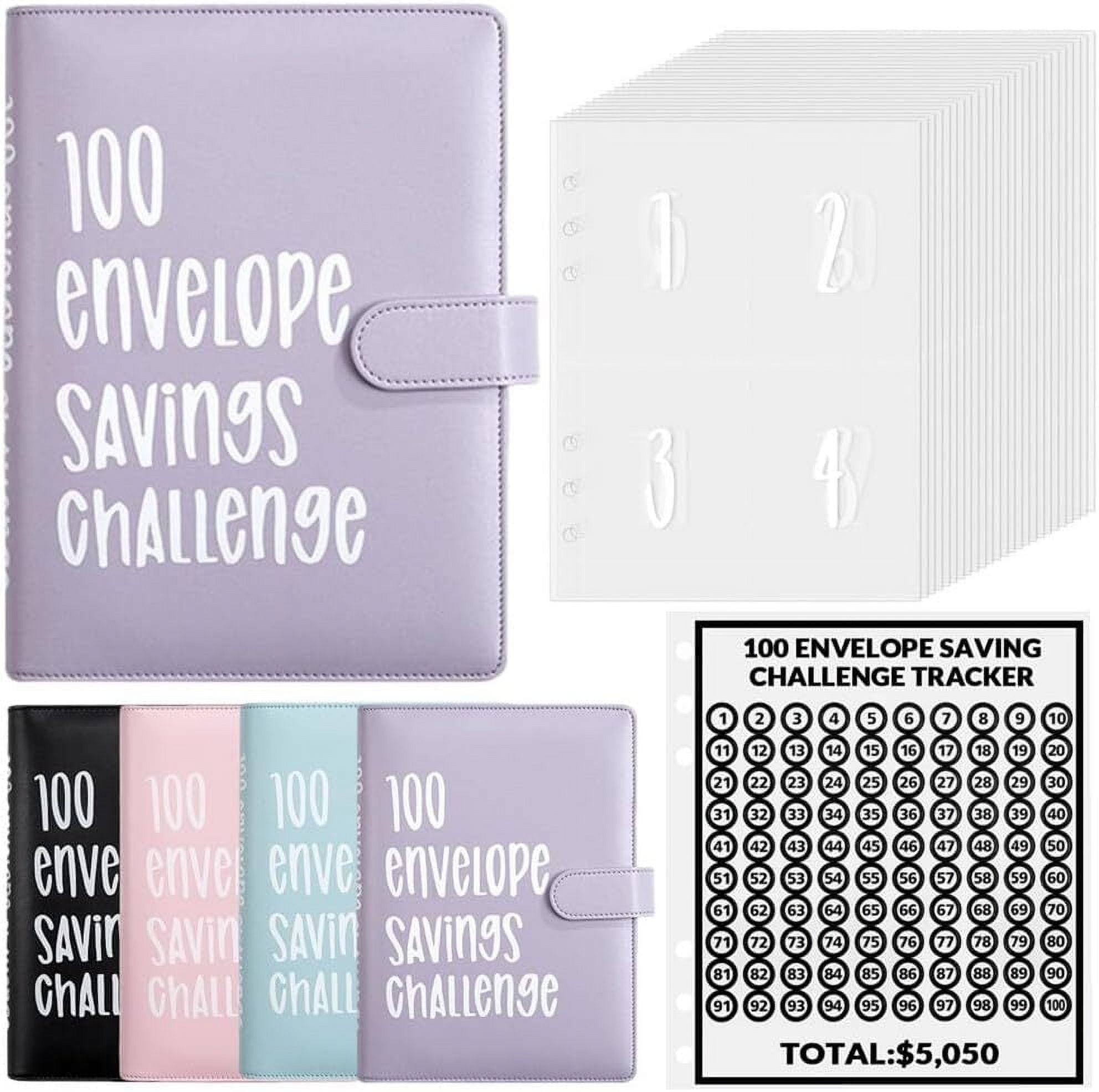 Wattne 100 Envelopes Money Saving Challenge Book - Fun Budget Binder ...