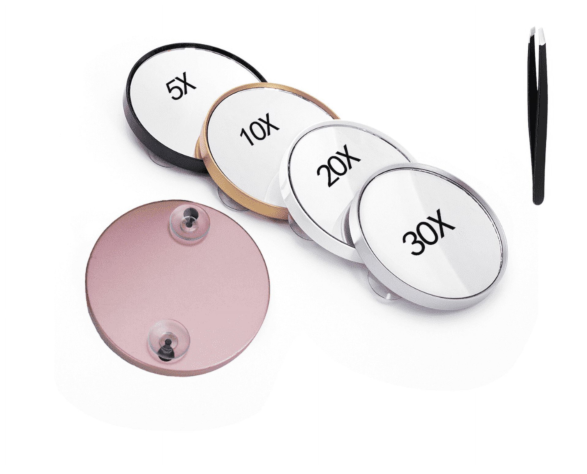 Wattne 20X(200R) Magnifying Mirror and Eyebrow Tweezers Kit, 3.5" Two ...