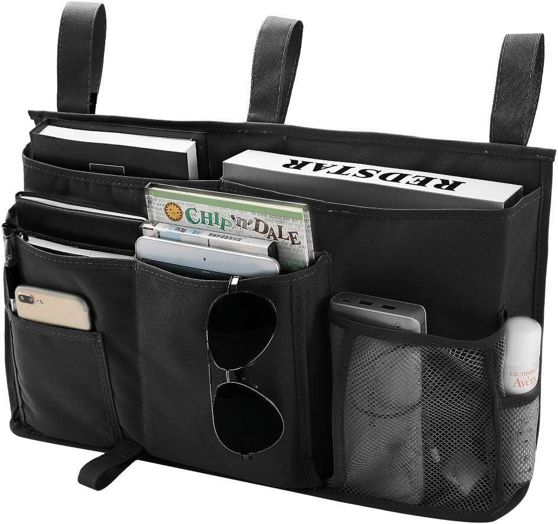 Wattne Bedside Caddy, Hanging Storage Bag Holder Beside Organizer with ...