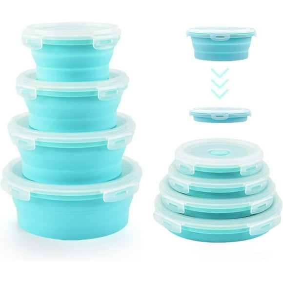 Collapsible Stackable Silicone Food Storage Containers