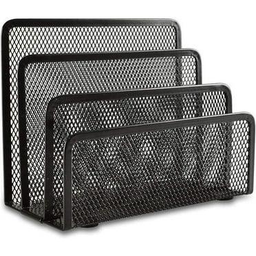 Staples Black Metal Incline Desktop File Sorter, 8 Compartments, Office ...