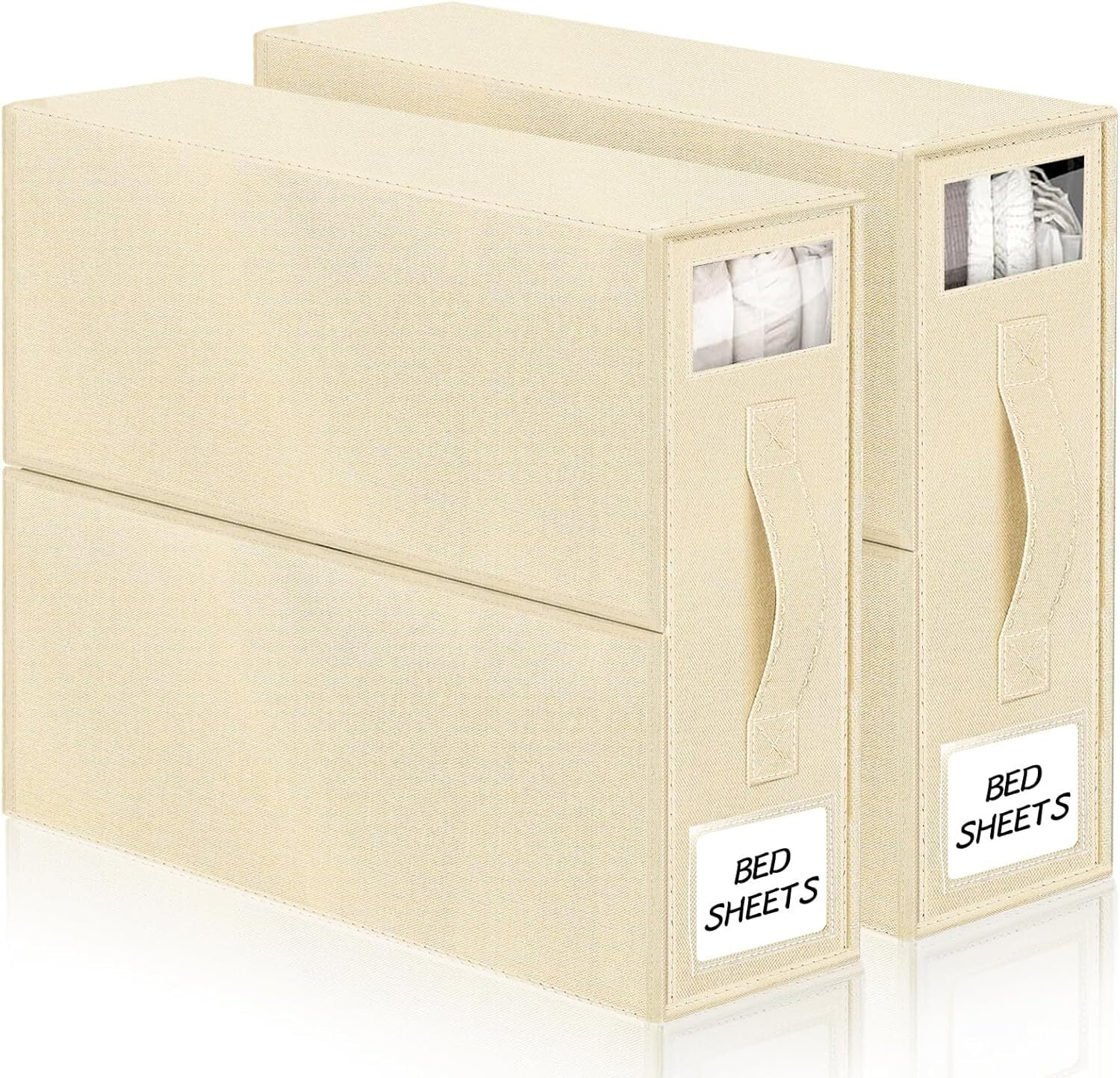 Wattne Sheet Organizers and Storage 2 Pack, Linen Closet Storage ...