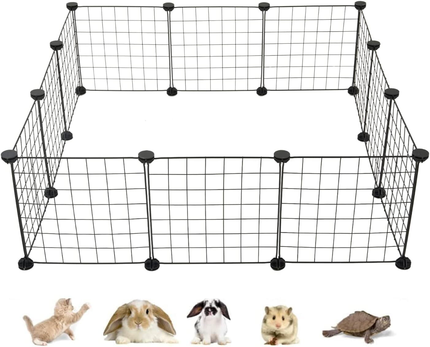 Wattne Small Animal Playpen, Small Animal Cage for Indoor Outdoor Use ...