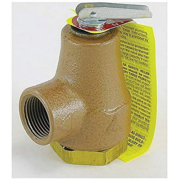 Watts 3 4 Iron Boiler Pressure Relief Valve Forged Bronze Inlet 30 Psi ...
