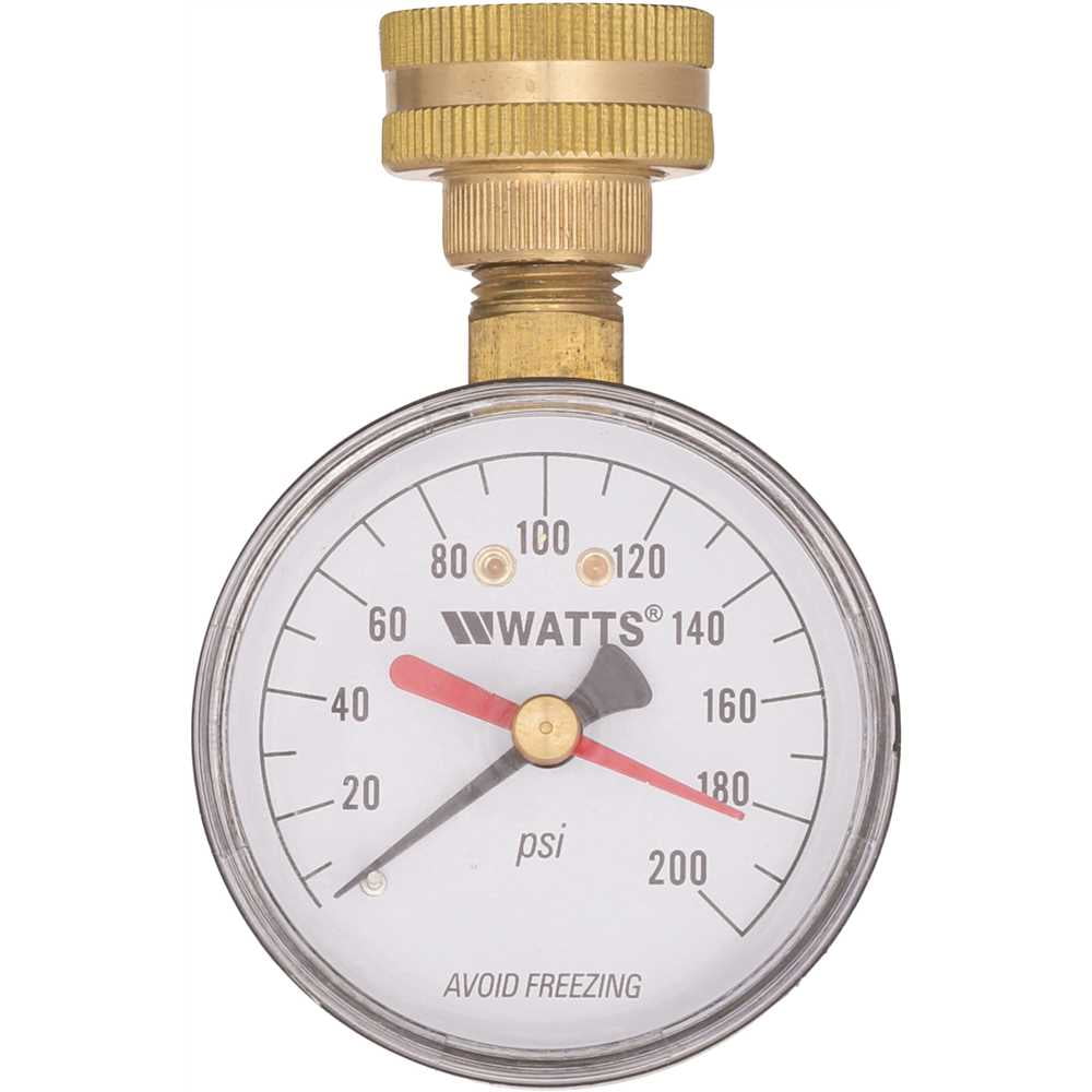 Watts DP IWTG Water Pressure Test Gauge, 3/4 in. Plastic, Easy ...