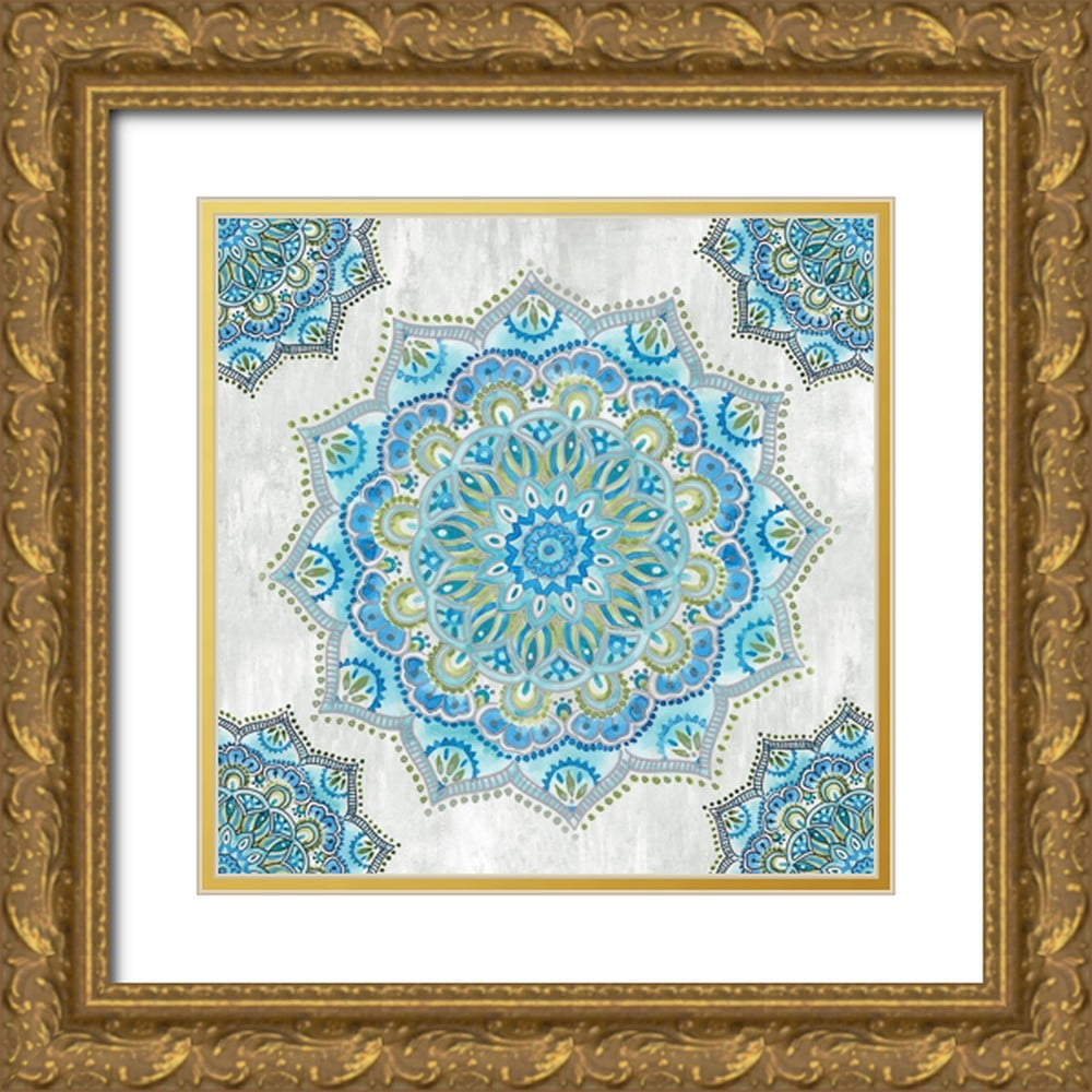 Watts, Eva 12x12 Gold Ornate Wood Framed with Double Matting Museum Art ...