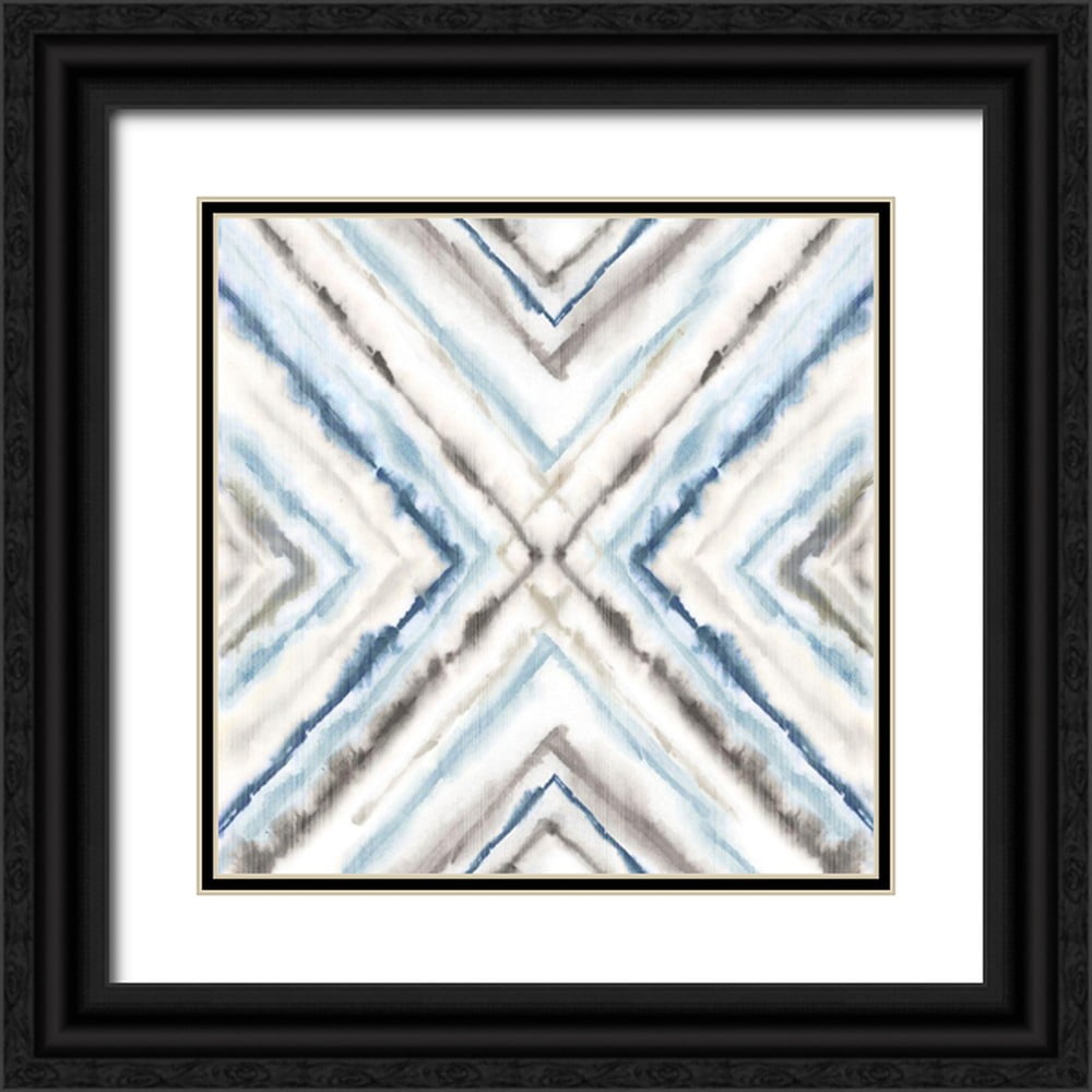 Watts, Eva 20x20 Black Ornate Wood Framed with Double Matting Museum ...