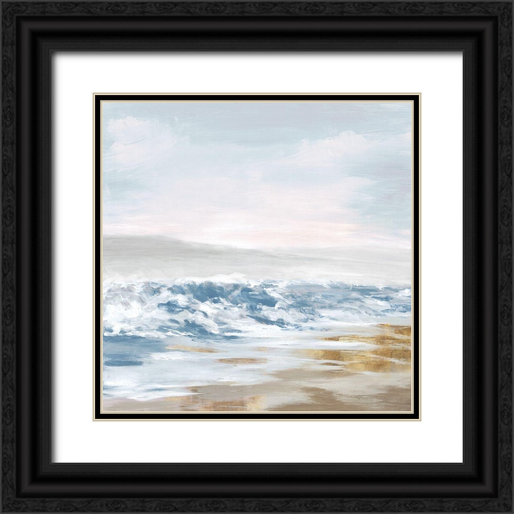 Watts, Eva 20x20 Black Ornate Wood Framed with Double Matting Museum ...