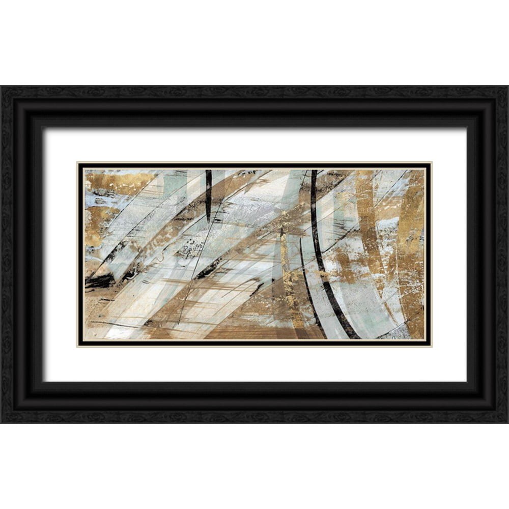 Watts, Eva 32x18 Black Ornate Wood Framed with Double Matting Museum ...