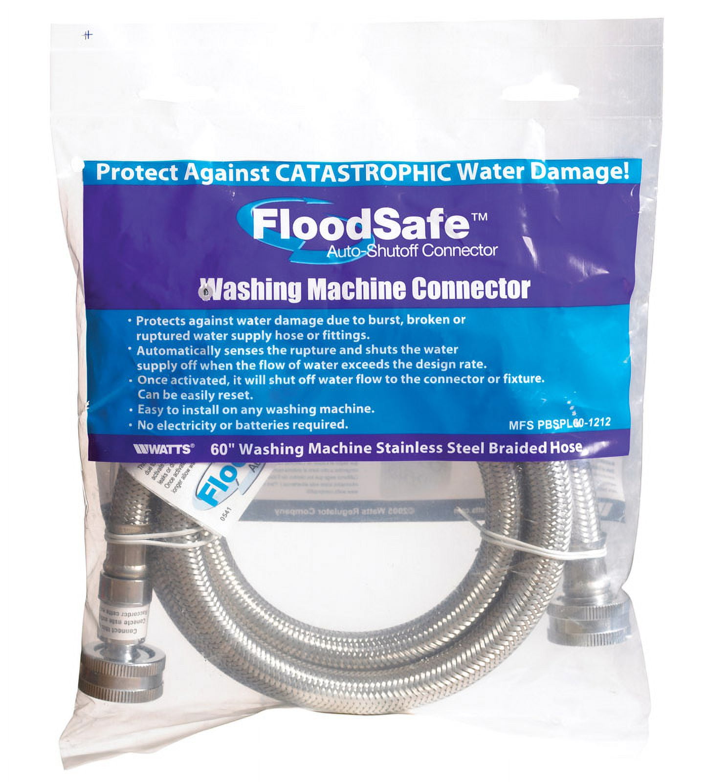 Watts MFS PBSPL60-1212 FloodSafe 3/4-by-3/4-by-60-Inch Washing Machine ...