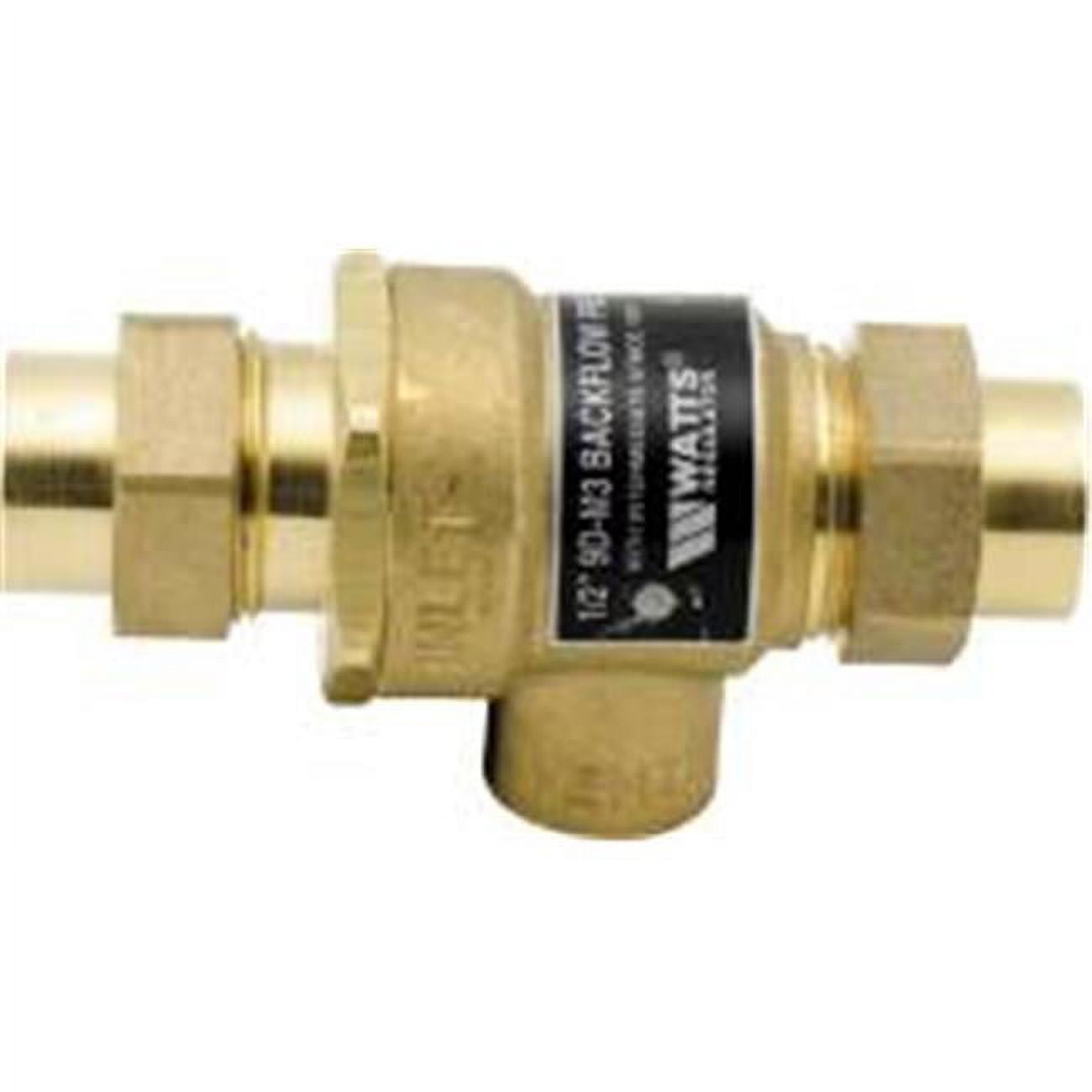 Watts Water Technologies Bronze Backflow Preventer .5 In. Threaded ...