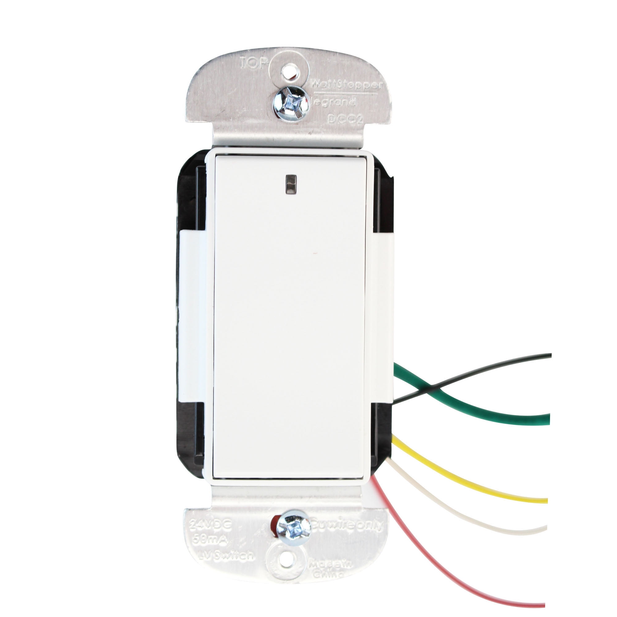 Wattstopper DCC2-W Low Voltage Momentary Switch 50mA 24 VDC Decorator ...