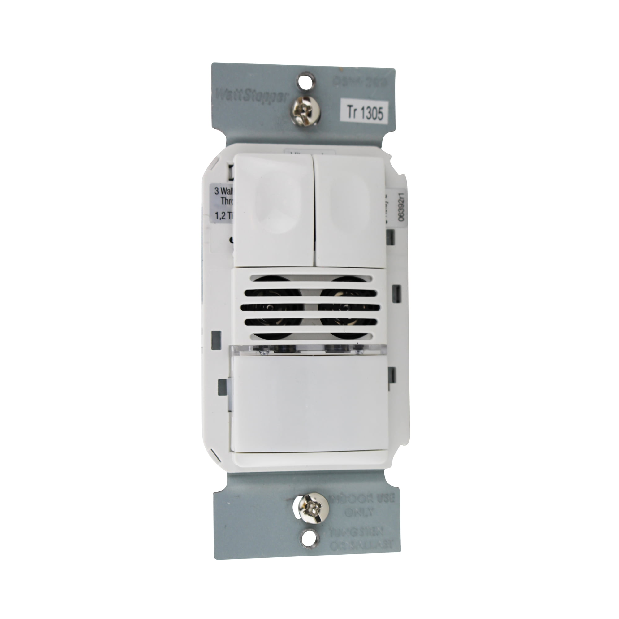 Wattstopper DSW-200-W Dual Technology Dual Relay Wall Switch Sensor 120 ...