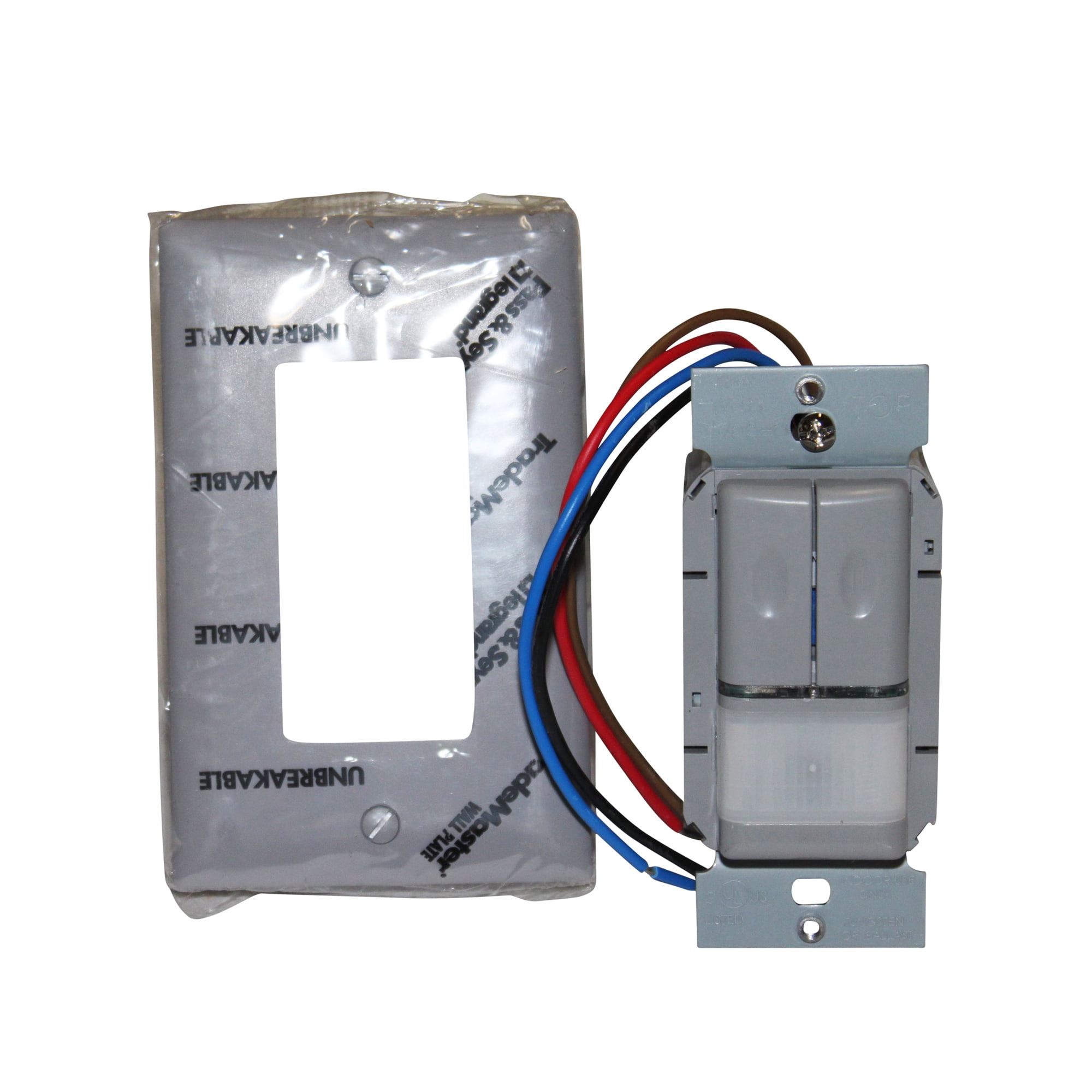 Wattstopper WA-300 Gray Decora Style Dual Relay Automatic Wall Switch ...