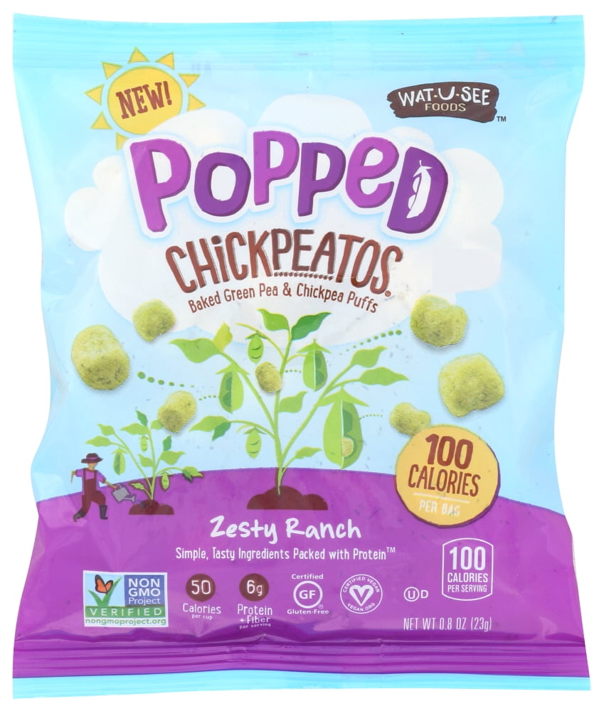 Watusee Popped Chickpeatos Zesty Ranch Baked Green Pea And Chickpea ...
