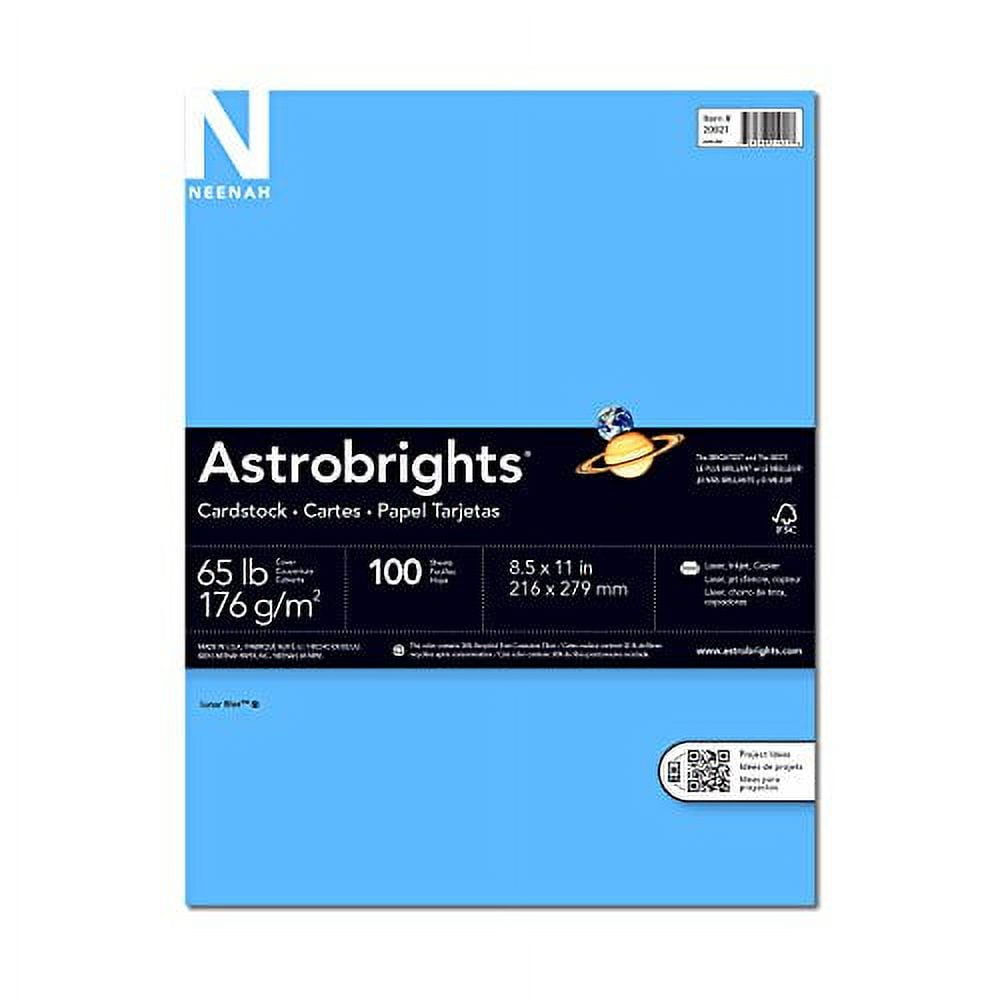 Wausau Astrobrights Premium Cardstock, 8.5 X 11 Inches, Lunar Blue, 100 ...