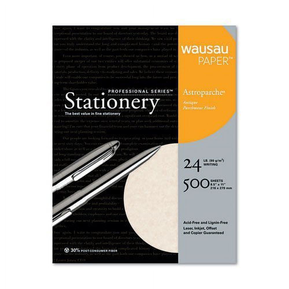 Wausau Paper?- Astroparche Fine Business Paper, 24 lbs., 8-1/2 x 11 ...