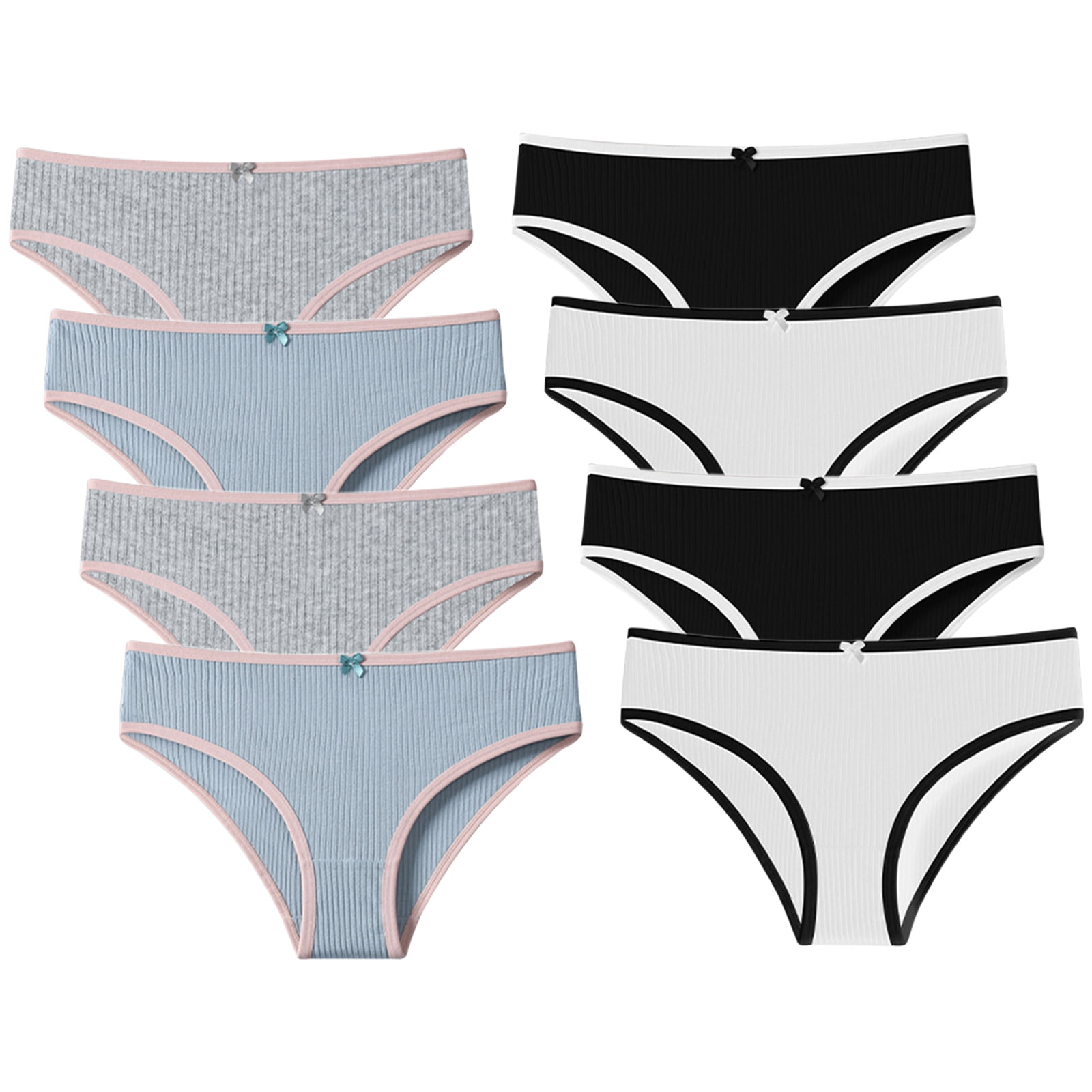 Customer reviews for Wausea 8 Pack Cotton Underwear for Women Bikini ...