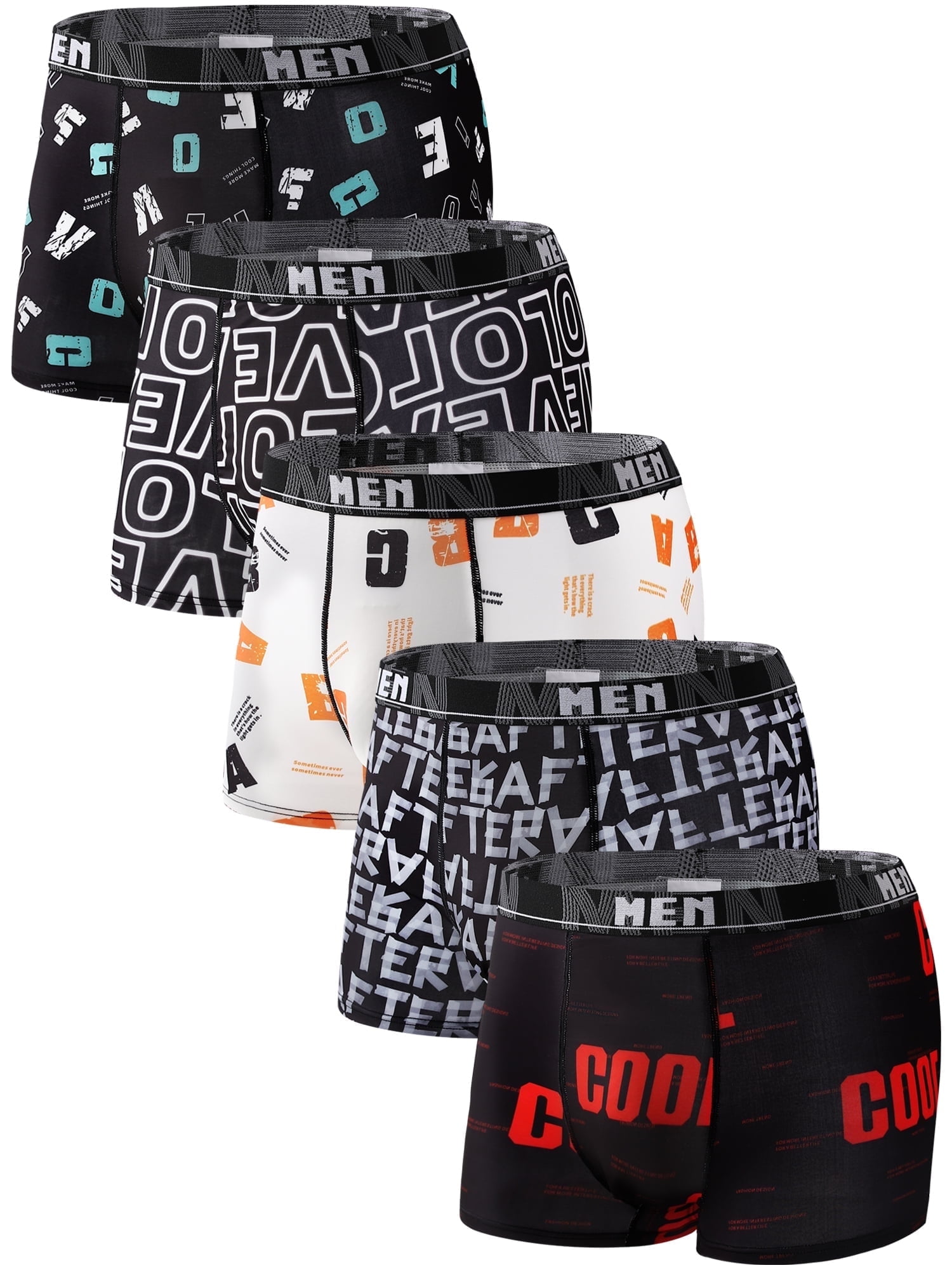 Wausea Underwear for Men, Short Leg Boxer Briefs for Men, Trunks ...