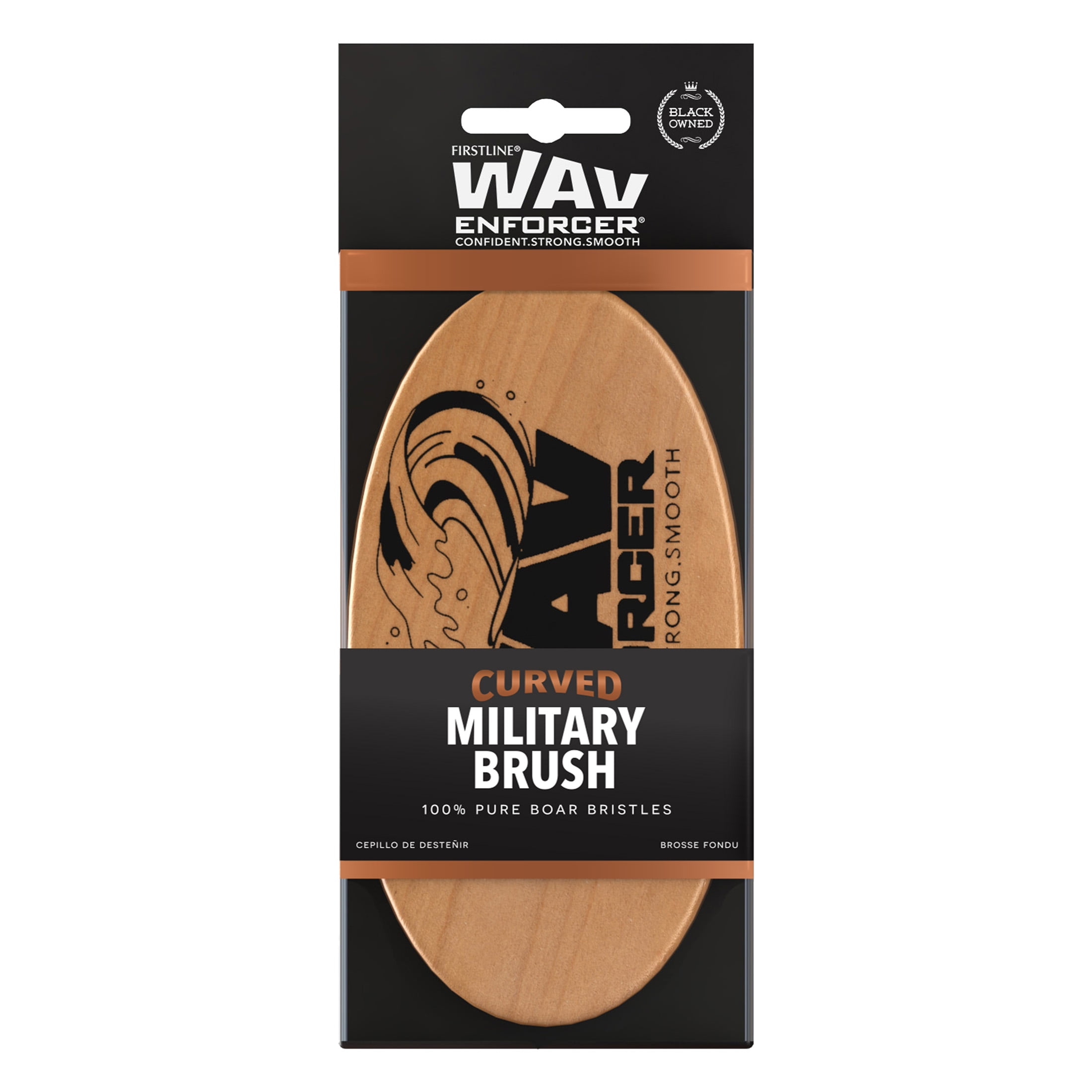 WavEnforcer Inked Series Curved Military Brush - Walmart.com