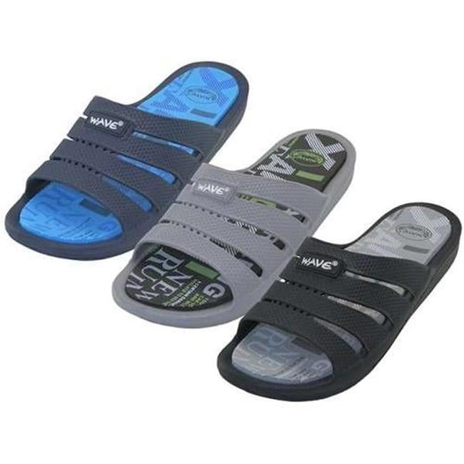 Wave 2376475 Mens Rubber Sandals, 3 Colors - Case of 36 - Walmart.com