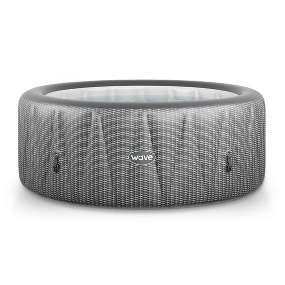 Wave Atlantic Portable 4-Person Round Inflatable Hot Tub for Patio ...