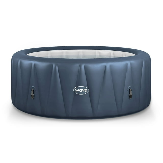 Wave Atlantic 6 Person Round Inflatable Hot Tub, Navy - Walmart.com