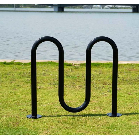 Lifeyard Wave Bike Rack, Floor Stand, Dual-Loop, 5 Bike Capacity, Steel ...