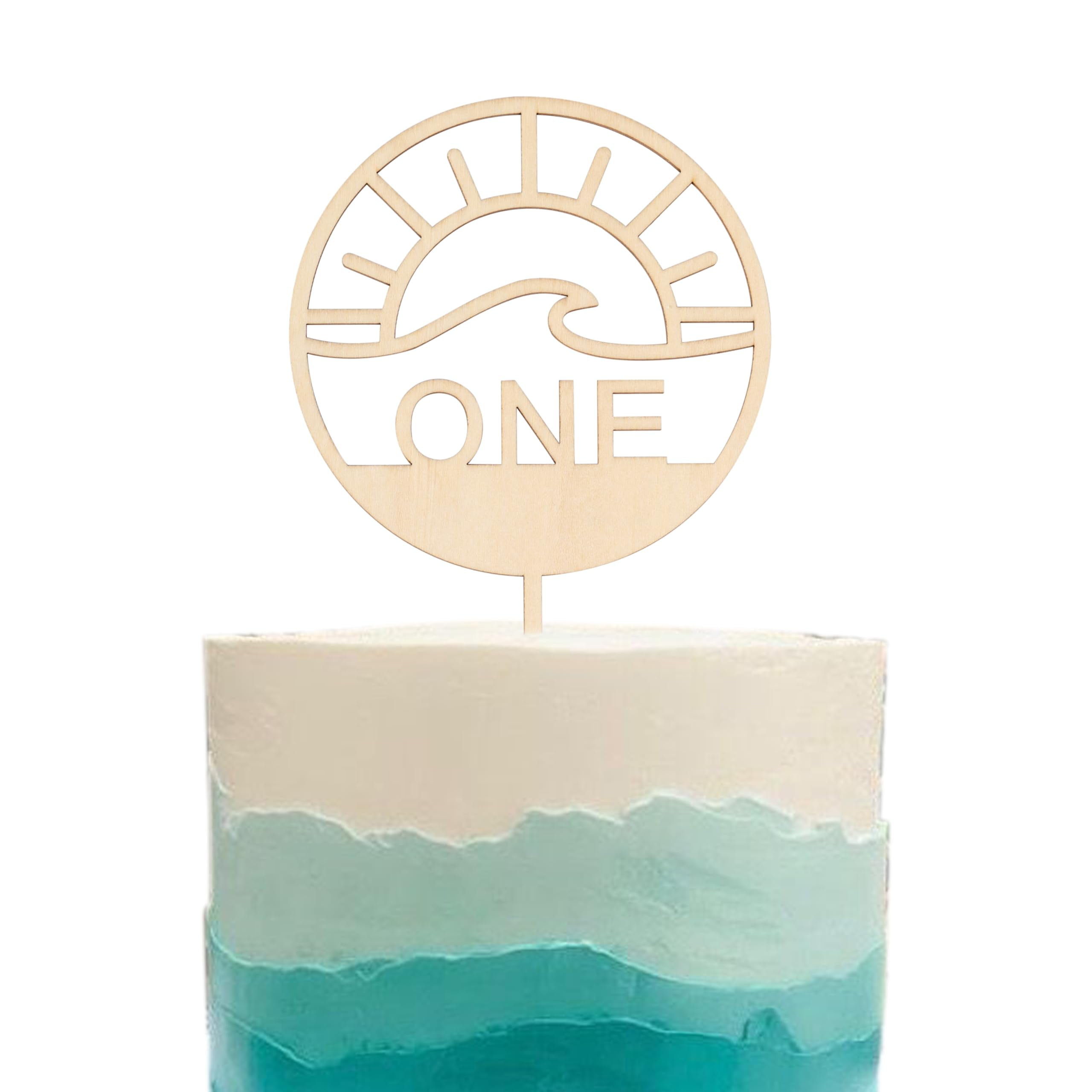 Wave Cake Topper - ZS23 Beach Themed Cake Topper,Surf Themed First ...