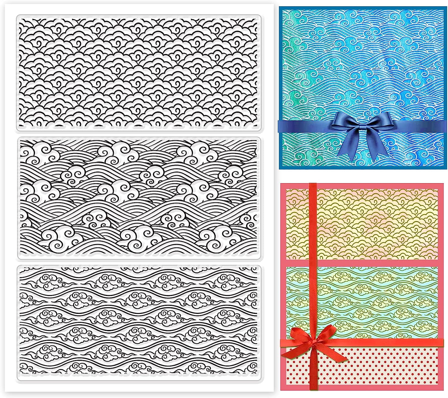 Wave Clear Stamps Ocean Transparent Stamps Silicone Stamp Sea Wave ...