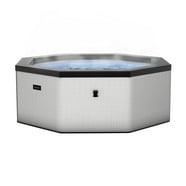 Open Box MSpa Oslo 6 Person Squared Hot Tub w/Hydro Massage Jets & LED ...
