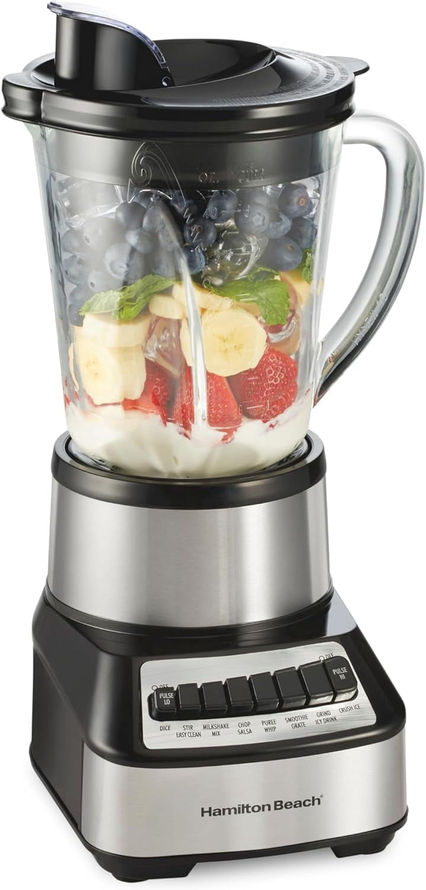 Wave Crusher Blender For Smoothies With 40 Oz Glass Jar and 14 ...