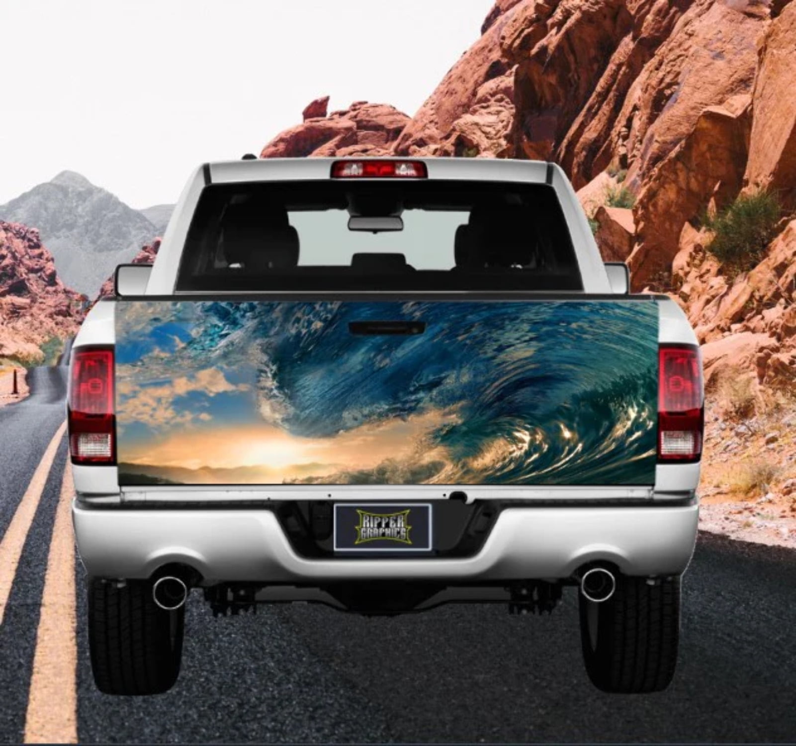 Wave Curling Crashing On Itself Tailgate Wrap Vinyl Graphic Decal ...