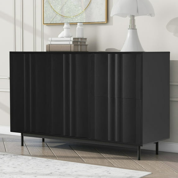 Wave Design Cabinet for Multiple Rooms | Adjustable Shelves | MDF and ...