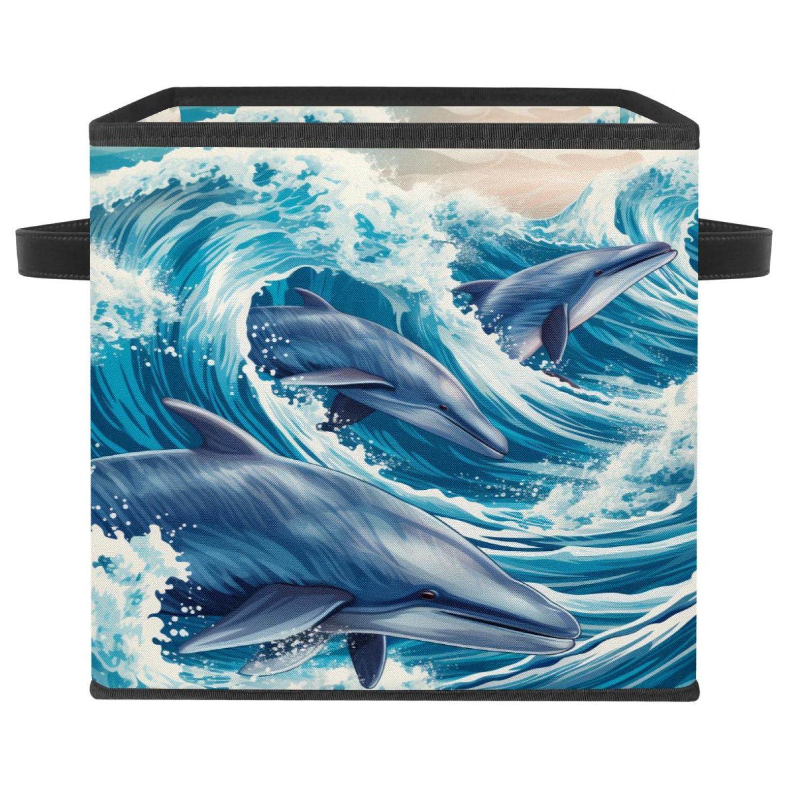 Wave Dolphin Storage Bins, Extra Large Closet Storage Cube for ...