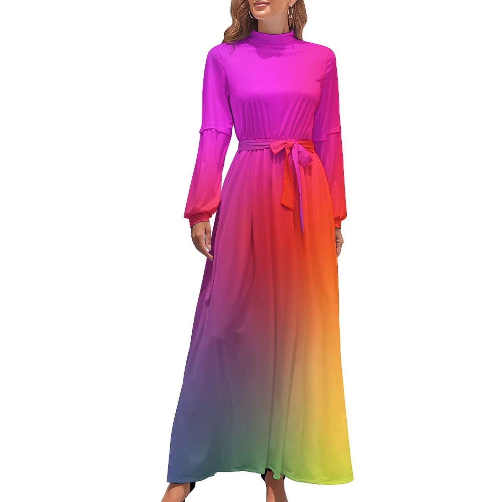 Wave Dress Glittering Swirl Vintage Maxi Dress Aesthetic Boho Beach ...