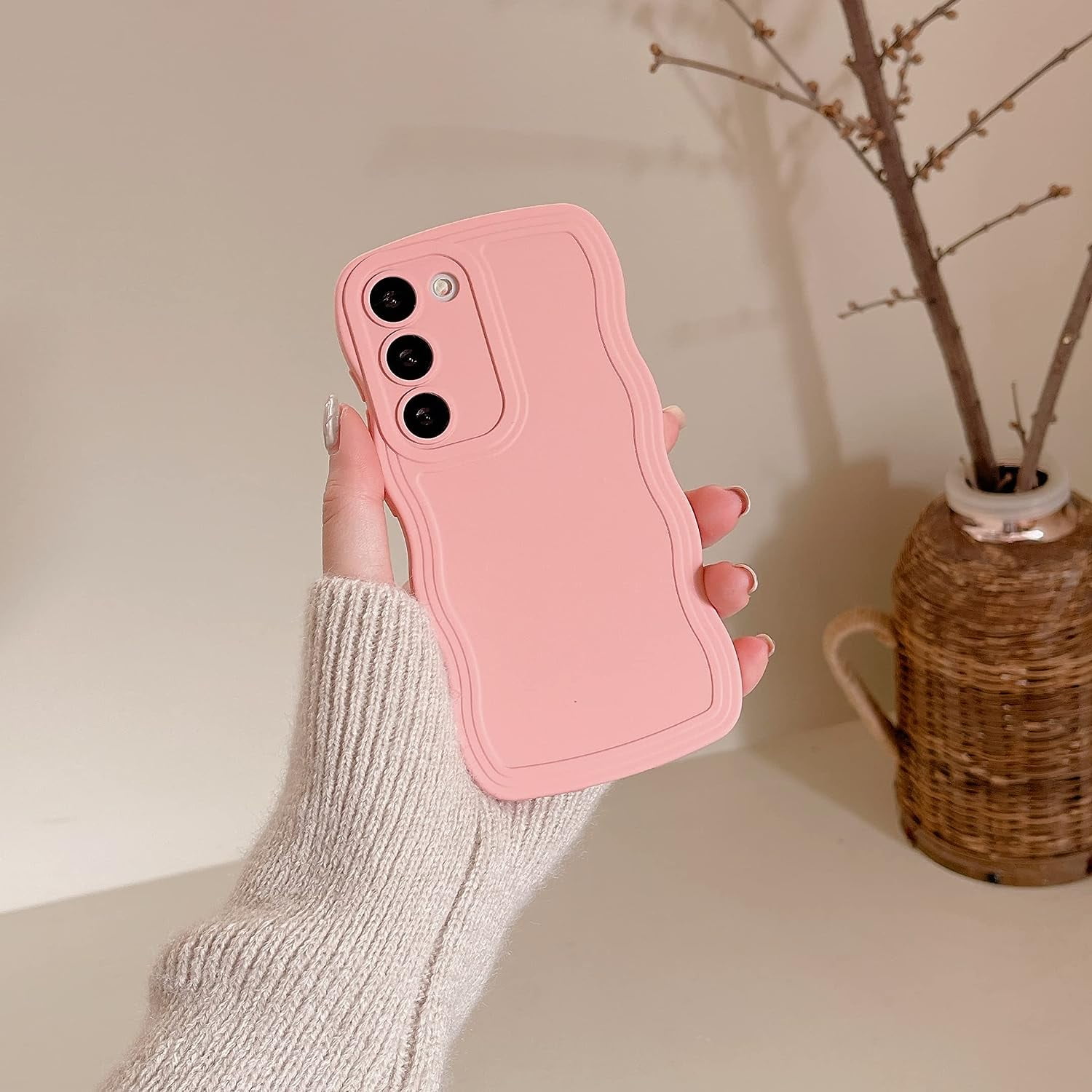 Wave Frame Case for Samsung Galaxy S22 5G Phone Case,Cute Wave Frame ...