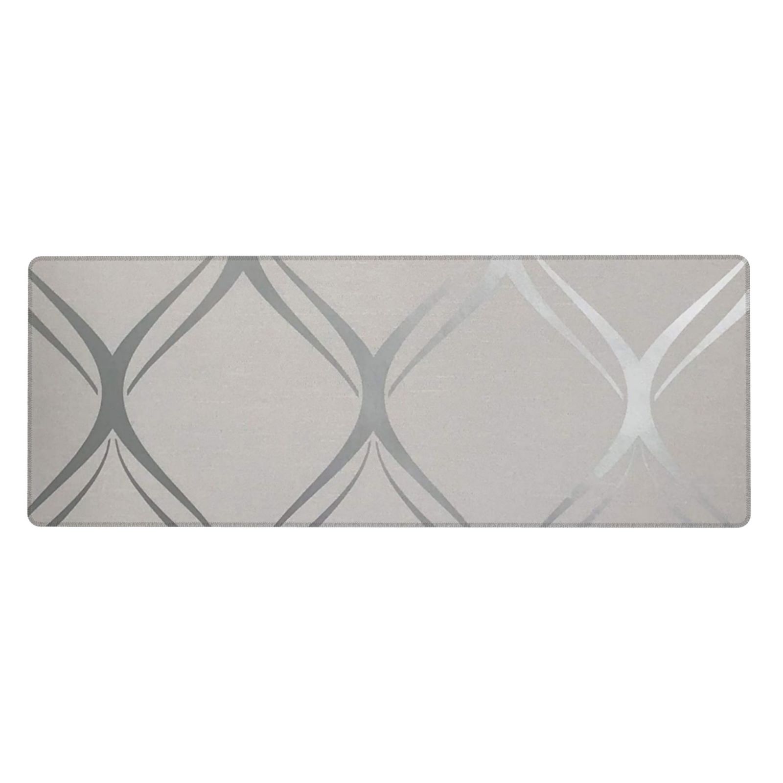 Wave Geometric Grey Silver Mousepad Large Mouse Pad Desk Pad Computer ...