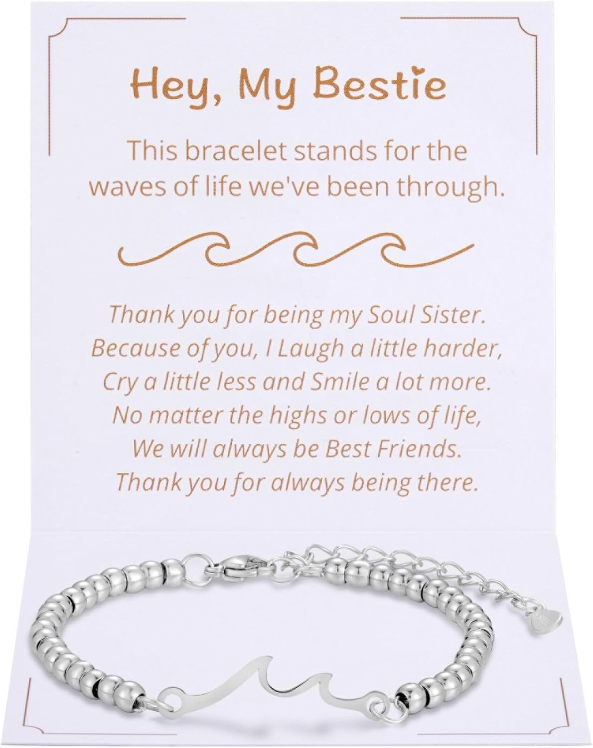 Wave Gift For Women, Through The Waves Of Life Adjustable Stainless ...