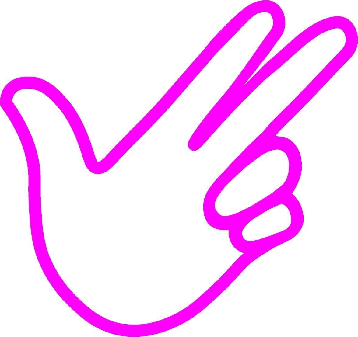 Wave Hand Car Window Vinyl Decal Sticke (hot pink) - Walmart.com
