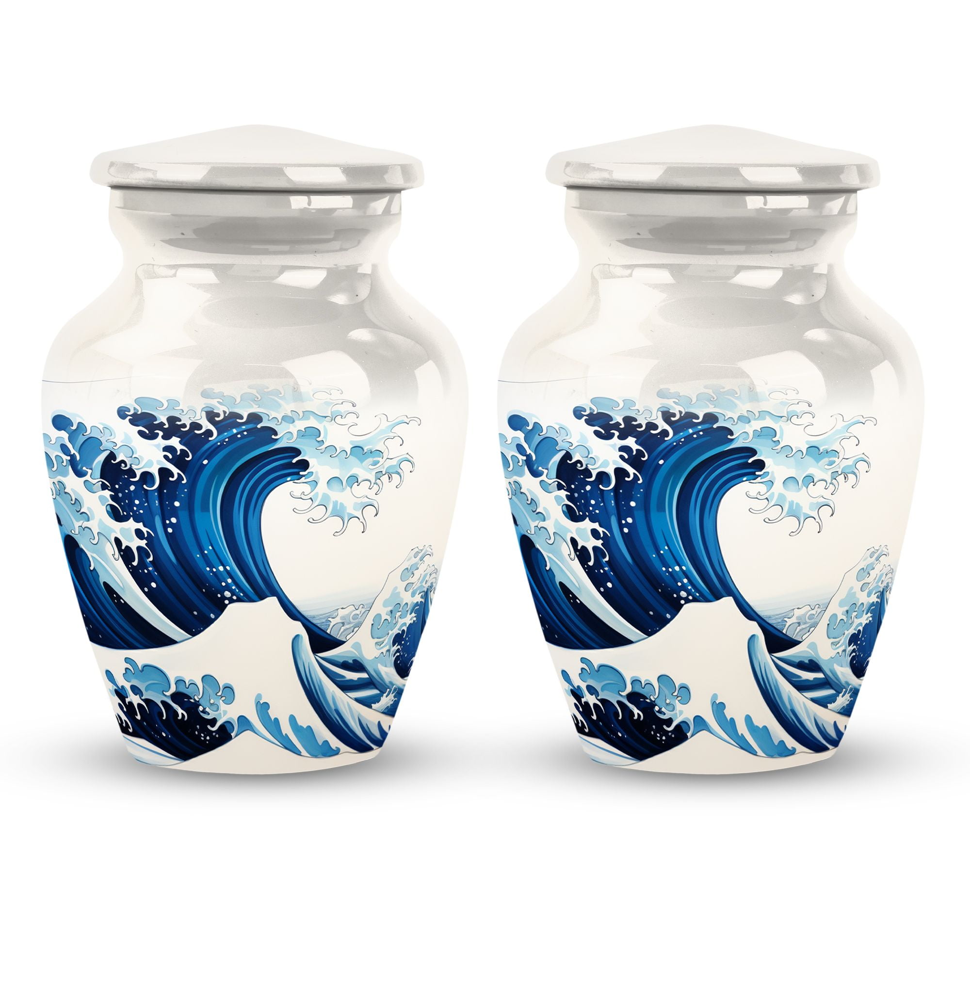 Wave Hand Painting - Miniature Urn - Cremains Containers - Funeral Urns ...
