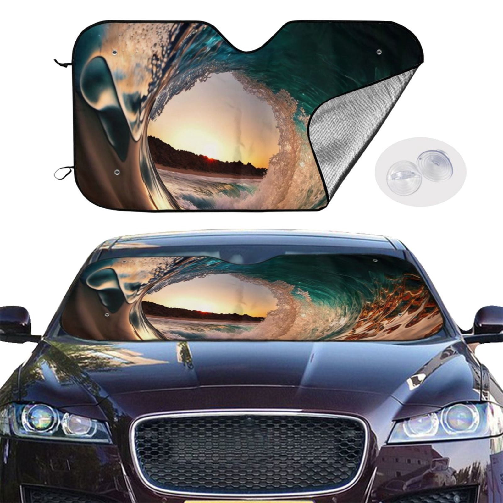 Wave Inside Hollow Morning Surf Windshield Sunshade Sun Shade Front ...