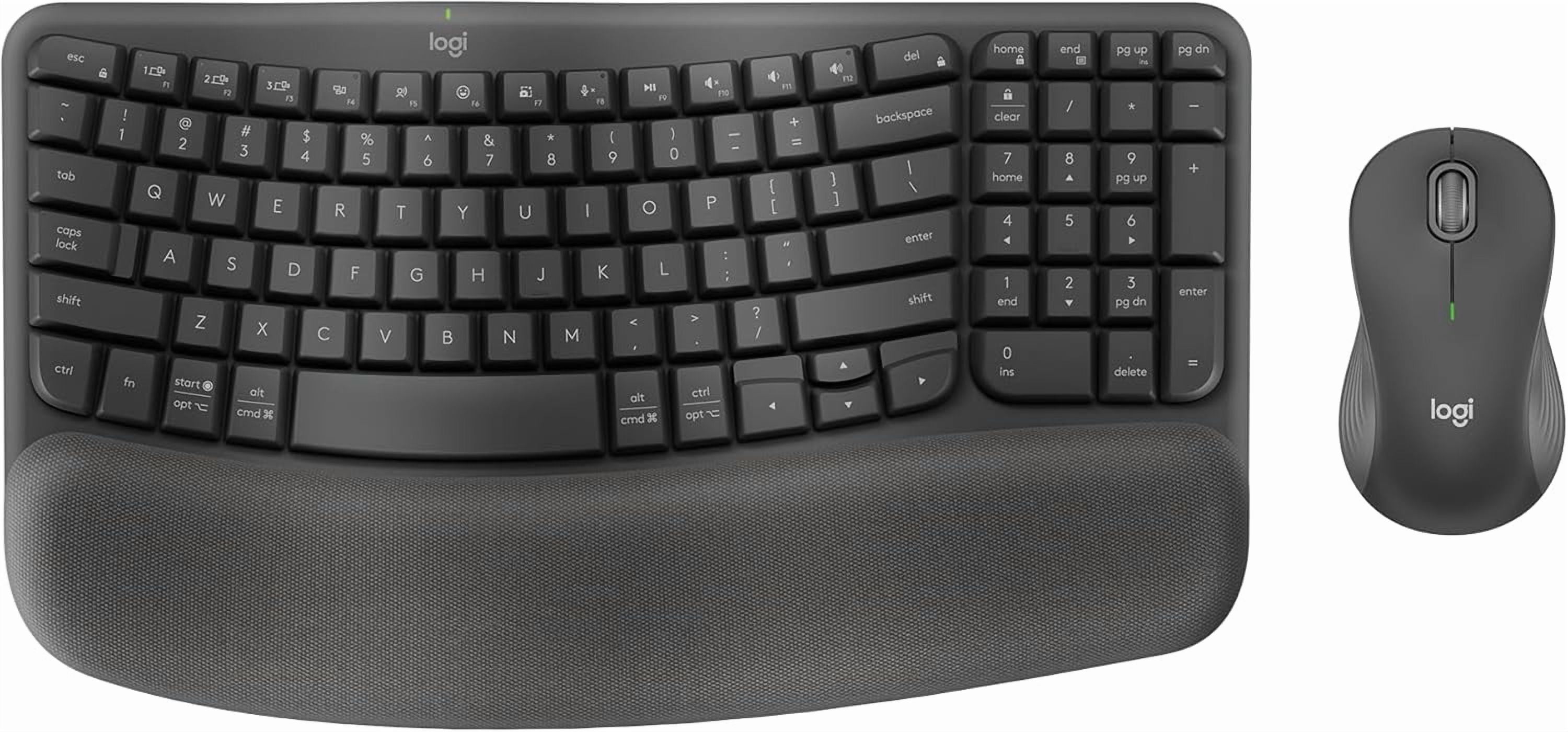 Wave Keys MK670 Combo, Wireless Ergonomic Keyboard with Signature M550 ...