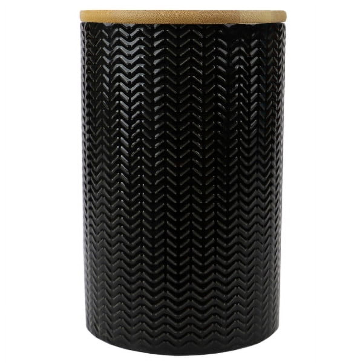 Wave Large Ceramic Canister, Black - Walmart.com