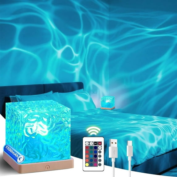 Wave Lights Projector , Touch Cube Color Changing Light with 16 Colors ...