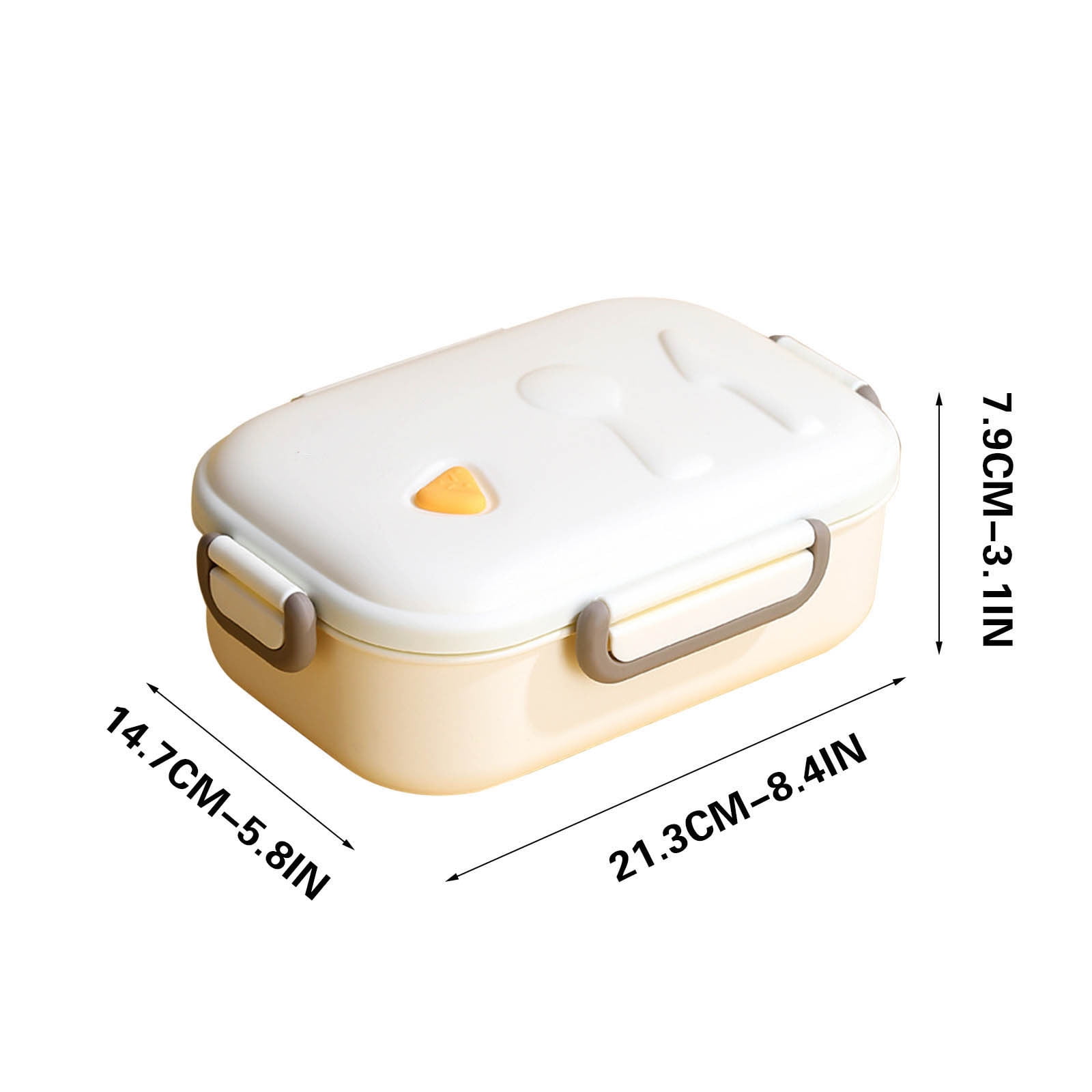Wave Lunch Box for Office Workers with 3 Compartments for Meal Prep ...