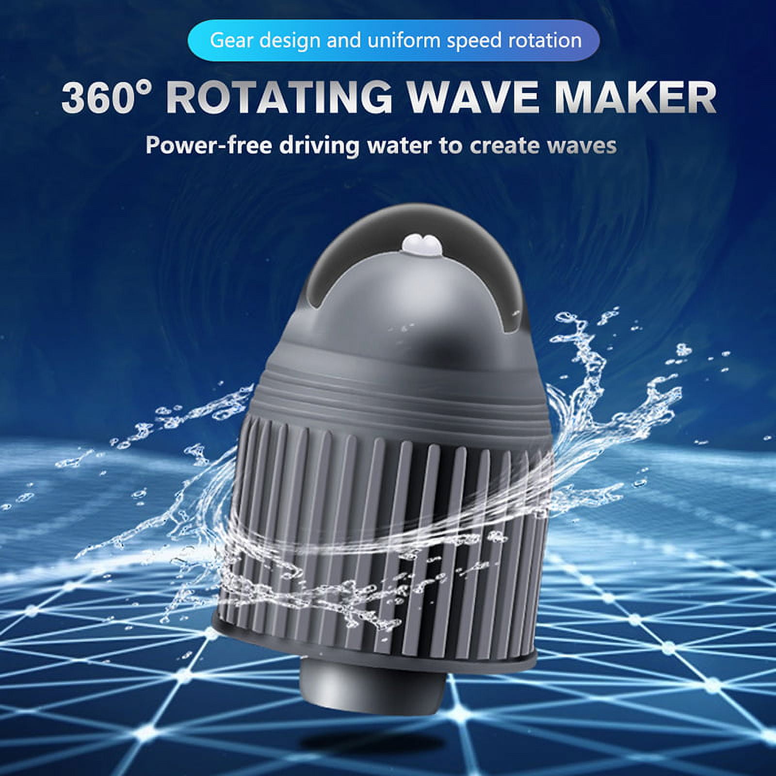 Wave Maker Rotary Pump Head Aquarium Fish Tank Oxygenation Wave Maker 360° Automatic Rotating ...