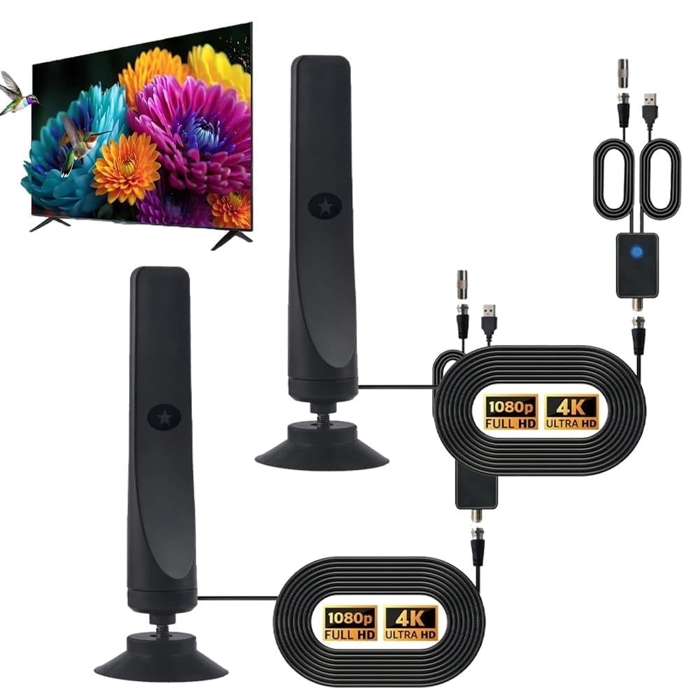 TV Antenna 2025, Signal Booster with Crisp HDTV Display, Indoor ...