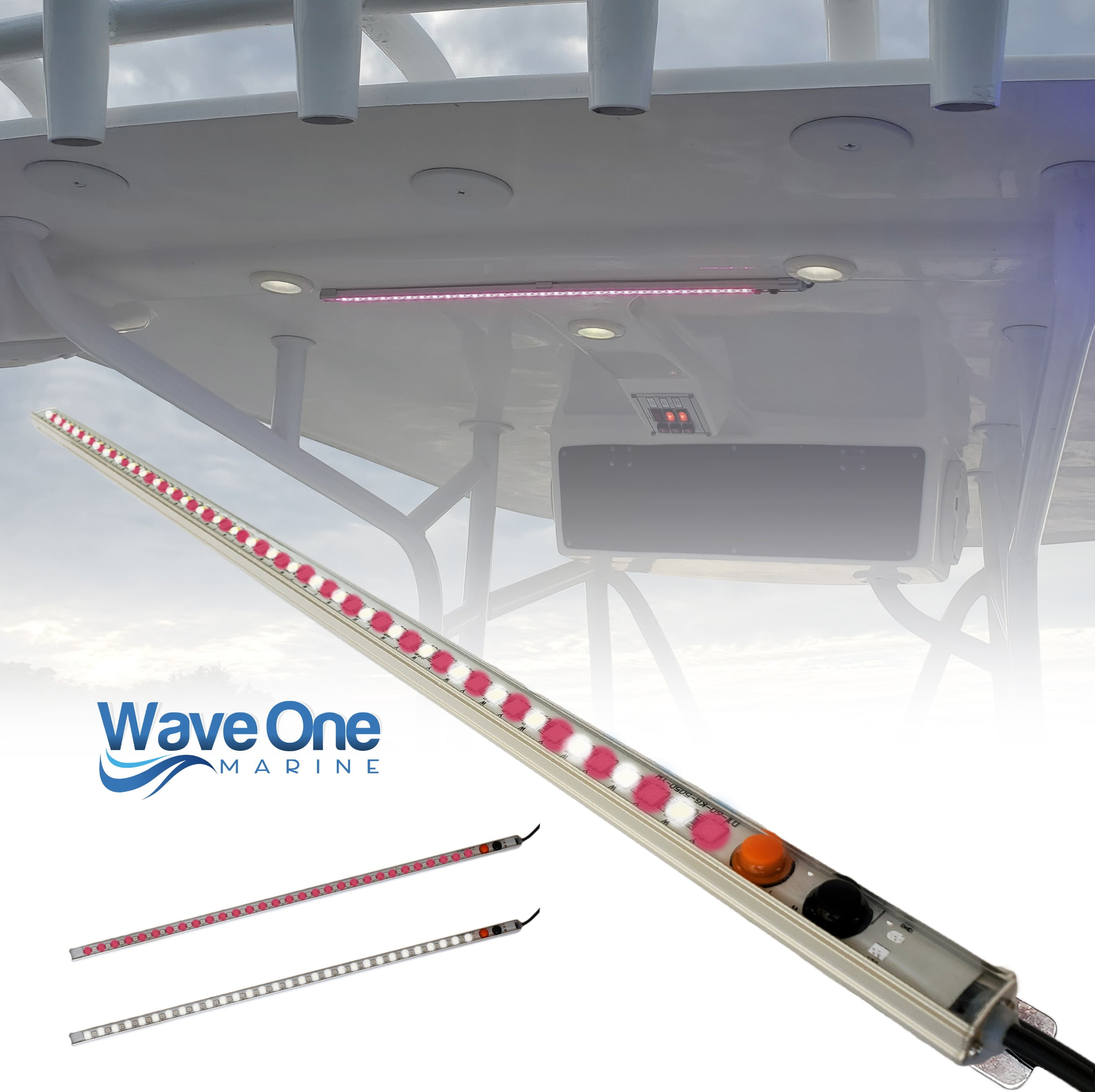 Wave One Marine | Dual Color | LED Marine T-Top Light | Aluminum ...