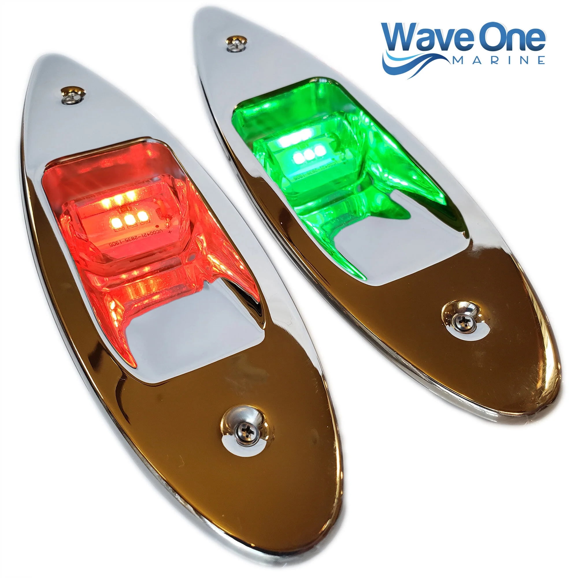 Wave One Marine | LED Stainless Flush Mount Shark Eye Navigation Light ...